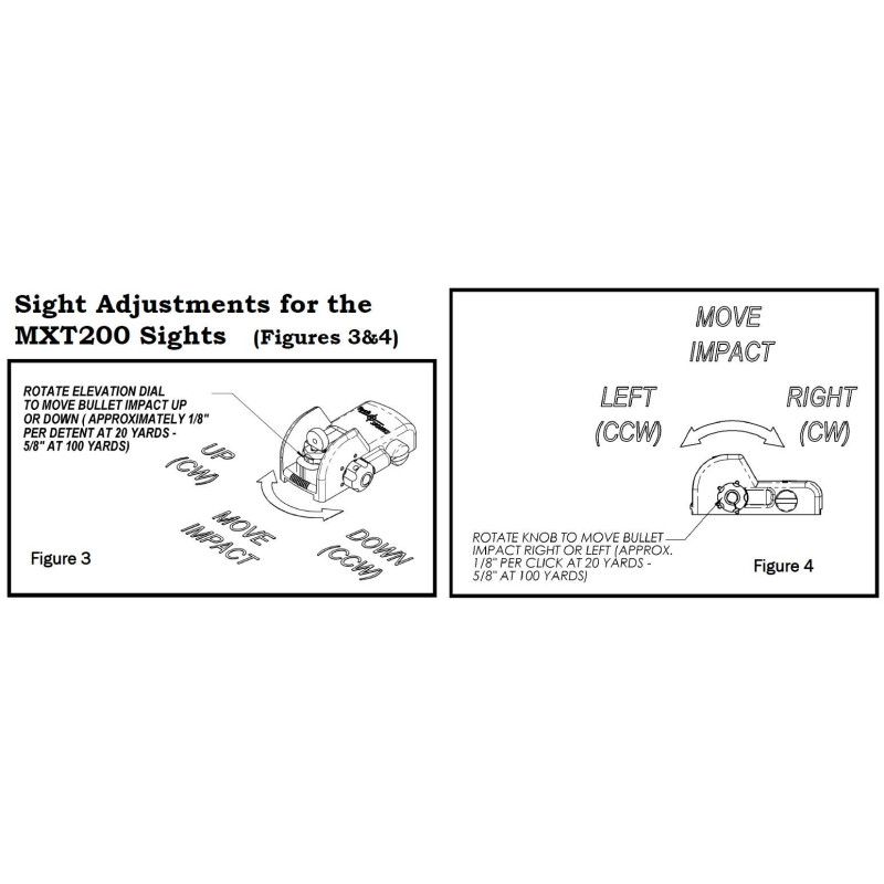 MXT200 Tech Sights Aperture Sight for Ruger American/Marlin Rimfire Rifles