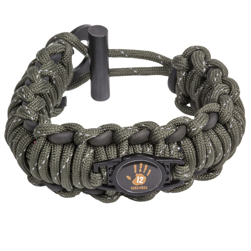 12 Survivors Paracord Survival Band TS24001 On Sale