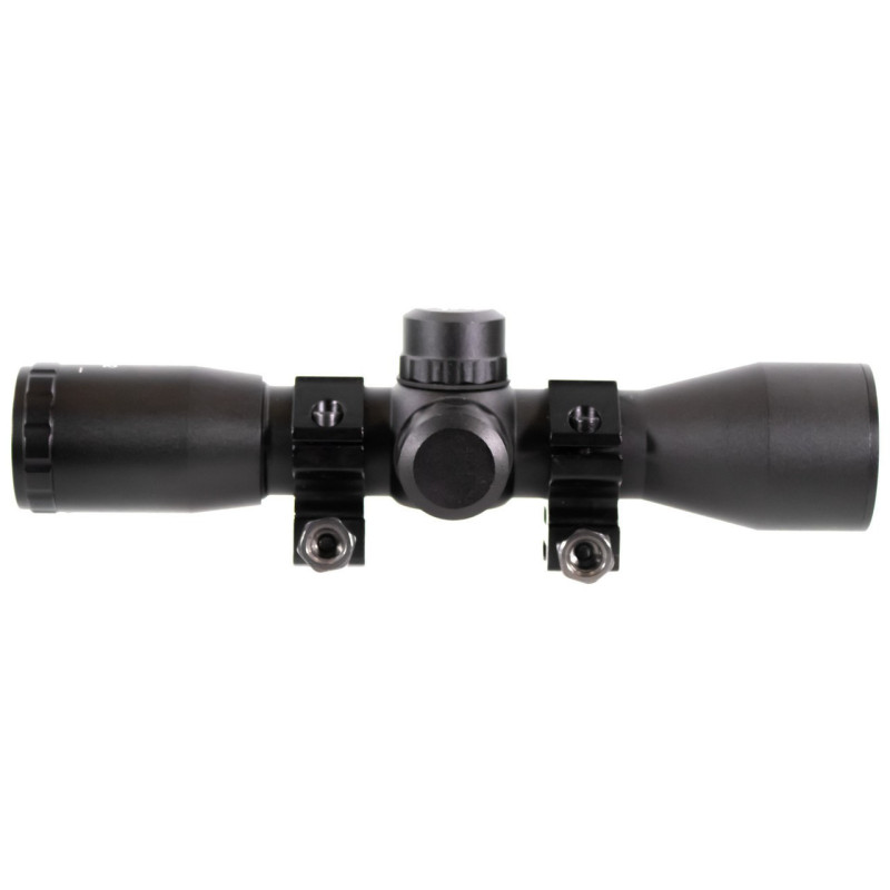AIM Sports 4x32 Rifle Scope With Rings - Rangefinding Reticle JTR432B ...