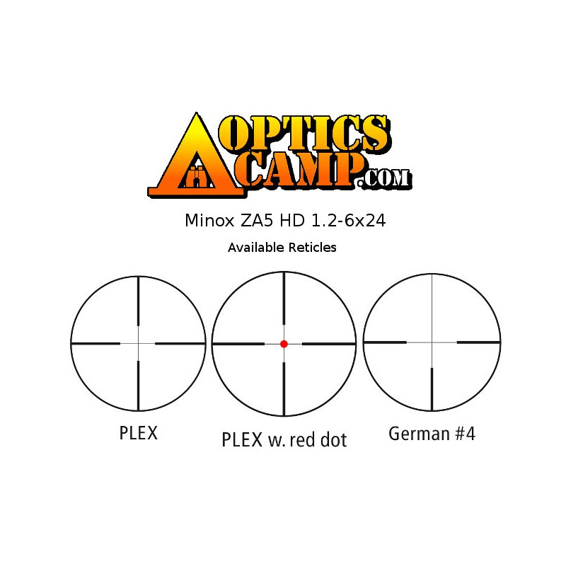 Minox ZA5 HD 1.2-6x24 Rifle Scope Plex Reticle On Sale Free Shipping